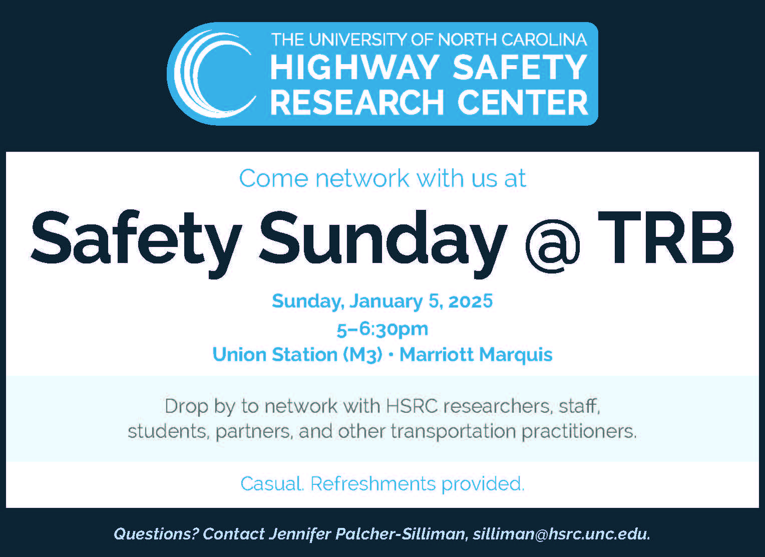 Your HSRC @ TRB Annual Meeting Cheat Sheet - HSRC